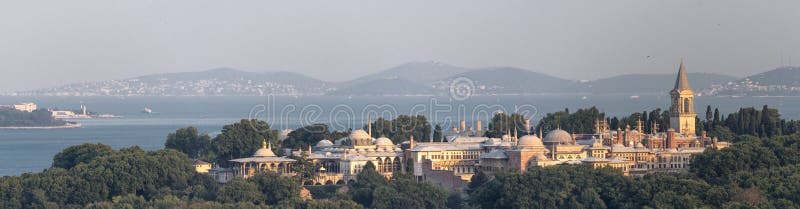 Panoramic Sunset View on Istanbul in Augst Summer Stock Photo - Image ...