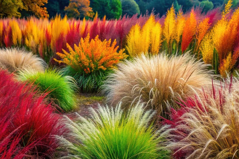 A Panoramic Tapestry of Johnson Grass a Technicolor Dream Woven with ...