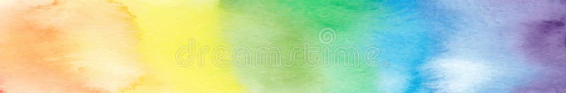Panoramic Texture Realistic Watercolor Rainbow on a White Background ...