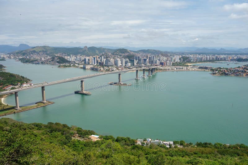 Panoramic of the Third Bridge, Terceira Ponte, in Vitoria, ES, Brazil ...