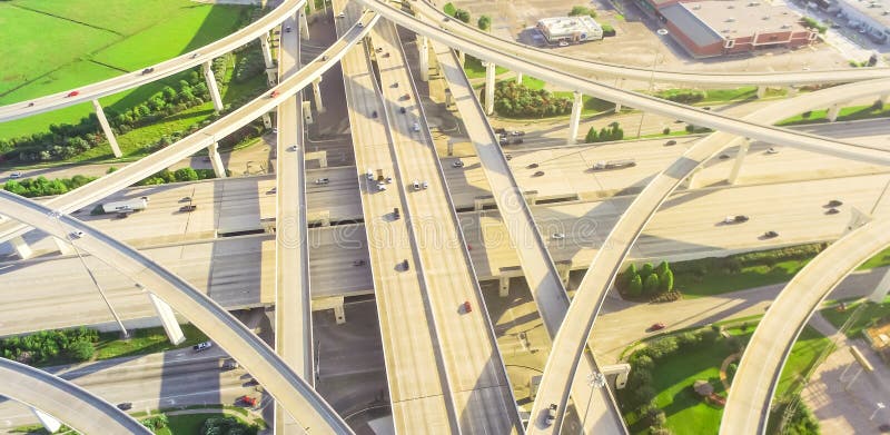 Panoramic Top Ninety Degree View Stack Interchange Expressway in Stock ...