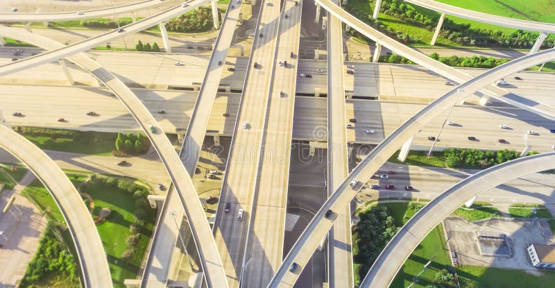 Panoramic Top Ninety Degree View Stack Interchange Expressway in Stock ...