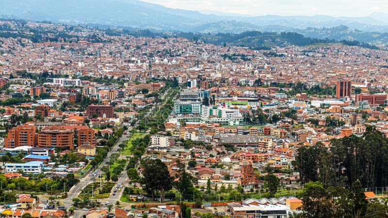 Panoramic Top View of the City of Cuenca, Ecuador Stock Image - Image ...