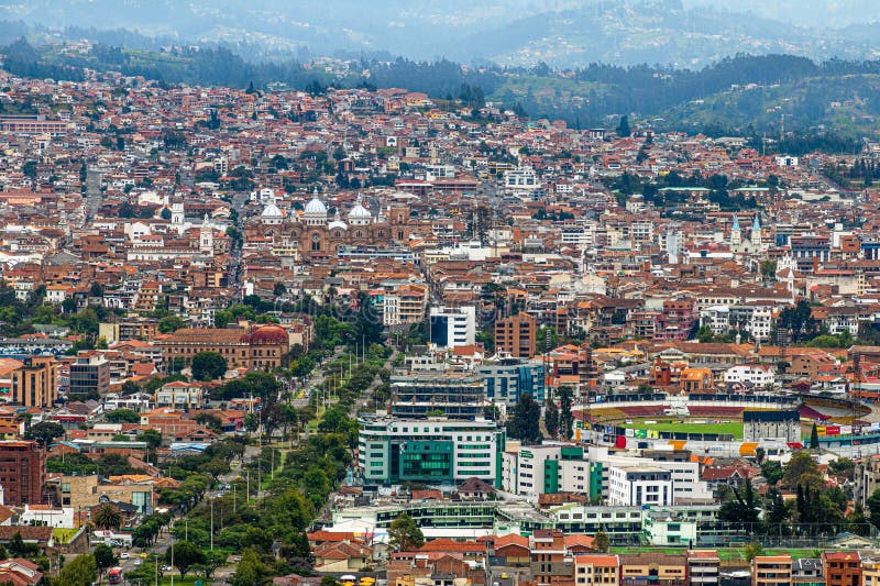Panoramic Top View of the City of Cuenca, Ecuador Stock Image - Image ...
