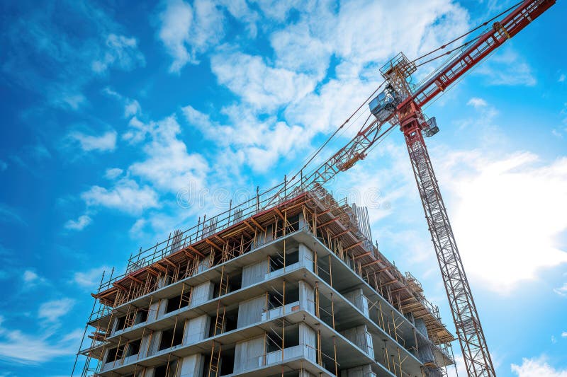 Panoramic Top View Several Construction Tower Cranes of Different ...