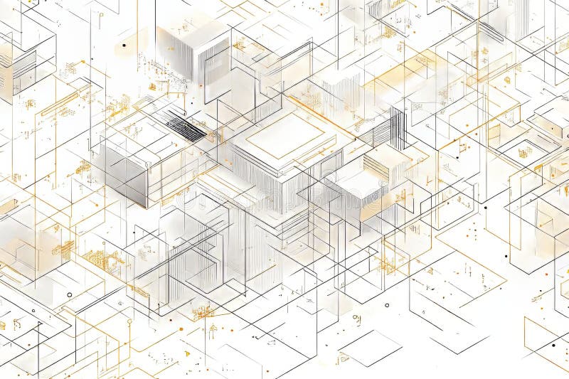 Panoramic Illustration of Light Ornament Technology with Minimalistic ...