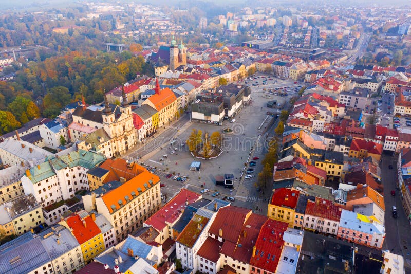 Panoramic View from Above on the City Jihlava Stock Photo - Image of ...