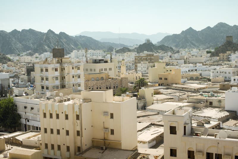 View of Muscat, Sultanate of Oman. Stock Photo - Image of oman, night ...
