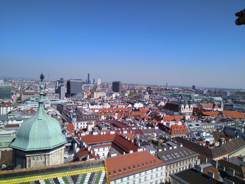 Panoramic View from Above in Vienna in Austria. Editorial Photography ...