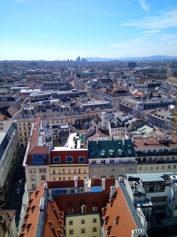 Panoramic View from Above in Vienna in Austria. Editorial Stock Image ...