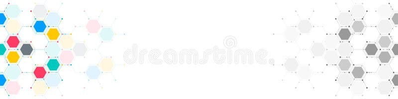 Panoramic View of Abstract Geometric Background with Hexagons Shape ...