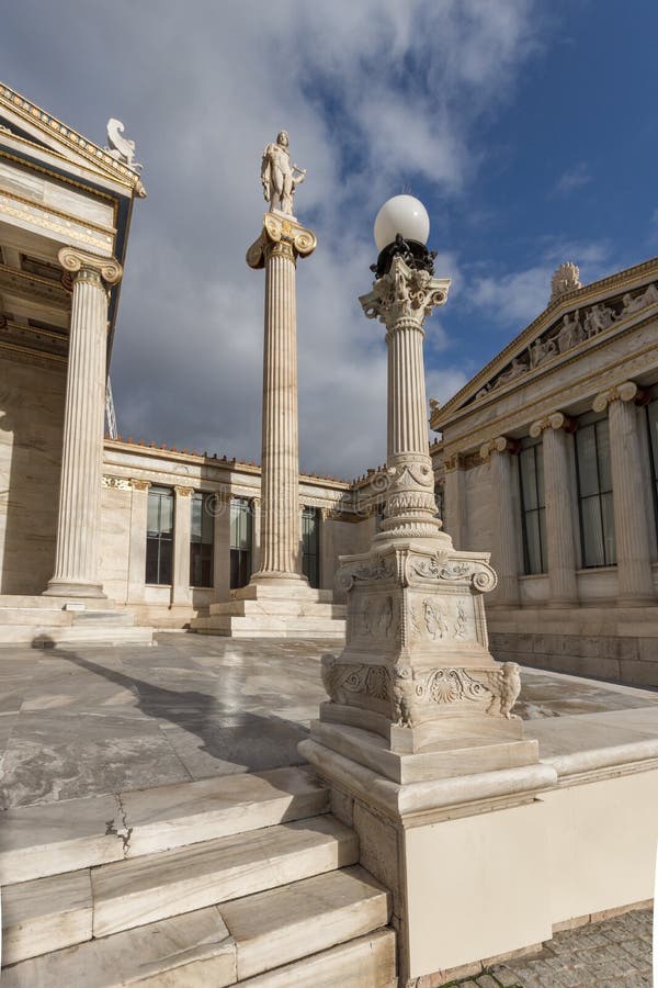 Panoramic View of Academy of Athens, Greece Stock Photo - Image of hill ...