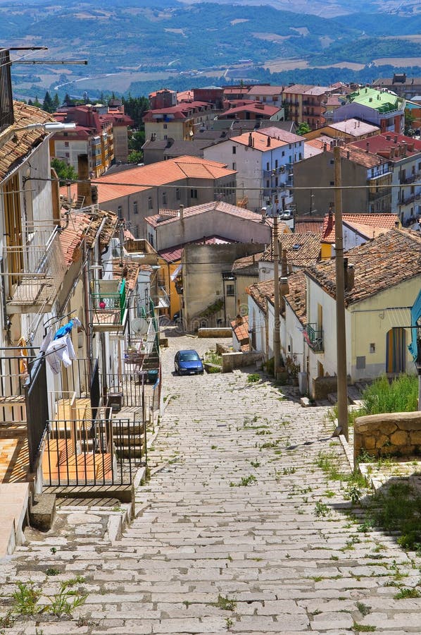 Panoramic View of Acerenza. Basilicata. Italy. Stock Image - Image of ...