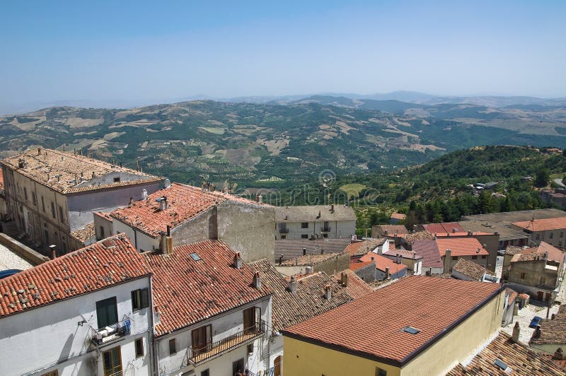 Panoramic View of Acerenza. Basilicata. Italy. Stock Photo - Image of ...