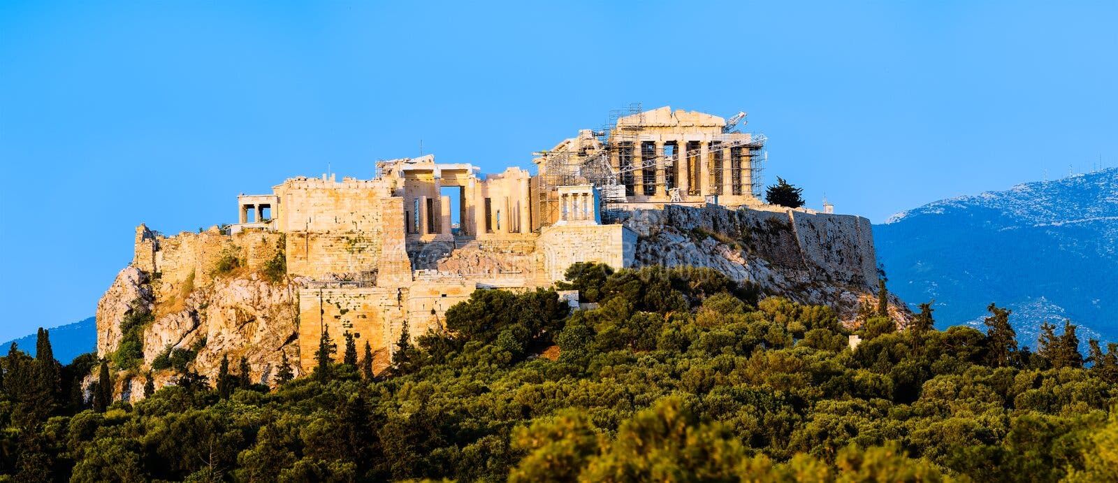 Parthenon, Acropolis of Athens, Under Dramatic Sunset Sky of Greece ...