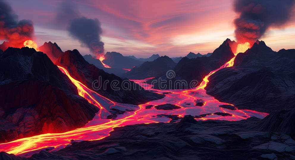 Active Volcanic Mountain Stock Illustrations – 8,350 Active Volcanic ...