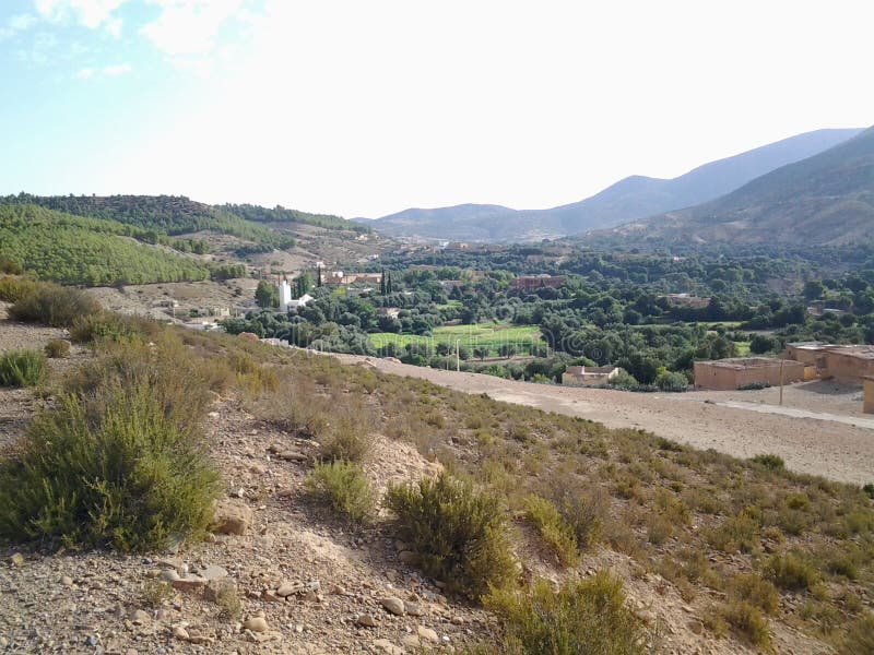 Panoramic View of Aderj, Sefrou, Morocco in a Summer Stock Image ...