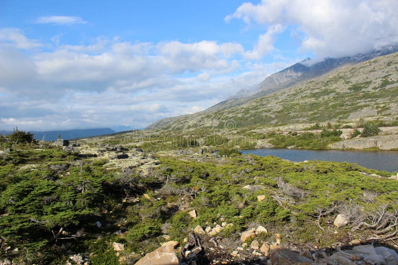 A Panoramic View of Alaskan Mountains Stock Photo - Image of scenery ...