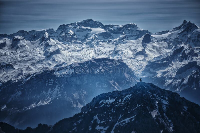 Panoramic View Alps from Rigi Kulm Summit of Mount Rigi, Queen of the ...