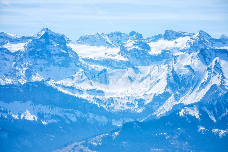Panoramic View Alps from Rigi Kulm Summit of Mount Rigi, Queen of the ...