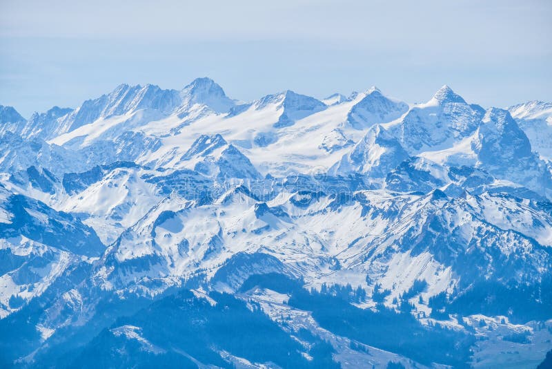 Panoramic View Alps from Rigi Kulm Summit of Mount Rigi, Queen of the ...