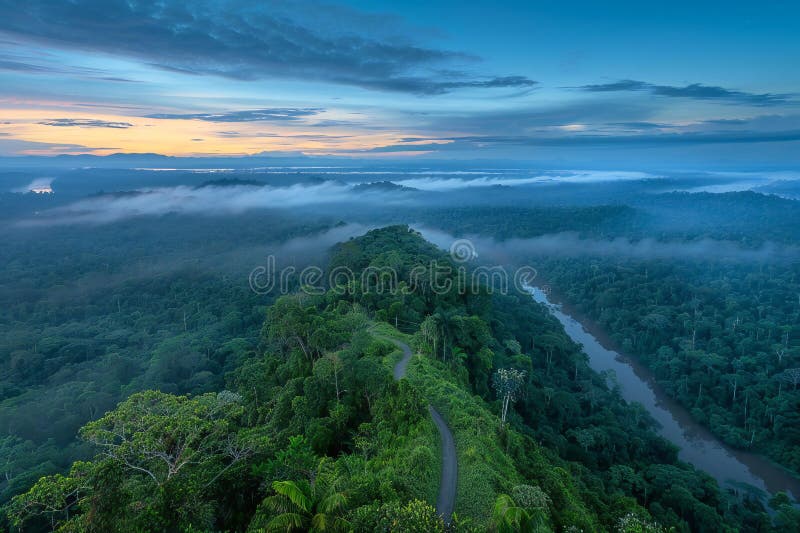 Panoramic View of a Path in the Rainforest of Costa Rica AI Generated ...