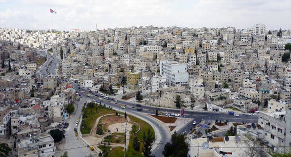 Panoramic View of Amman from the Citadel, Jordan Stock Photo - Image of ...