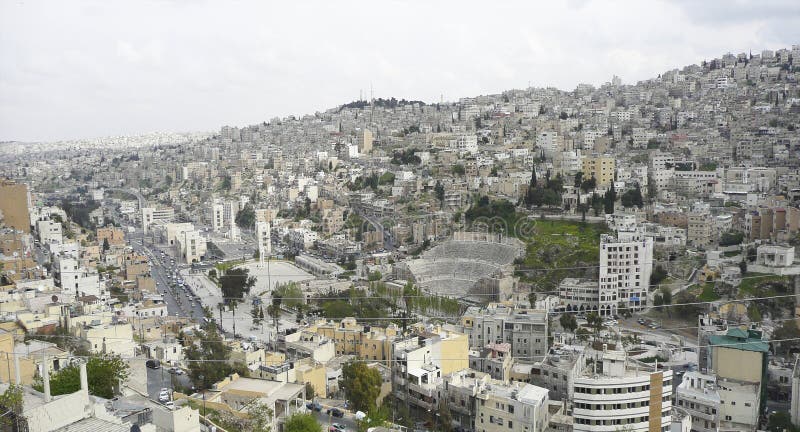 Panoramic View of Amman from the Citadel, Jordan Stock Photo - Image of ...