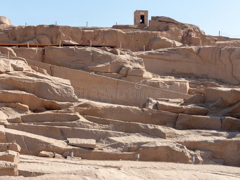 Panoramic View of the Ancient Aswan Quarry in Egypt Stock Image - Image ...
