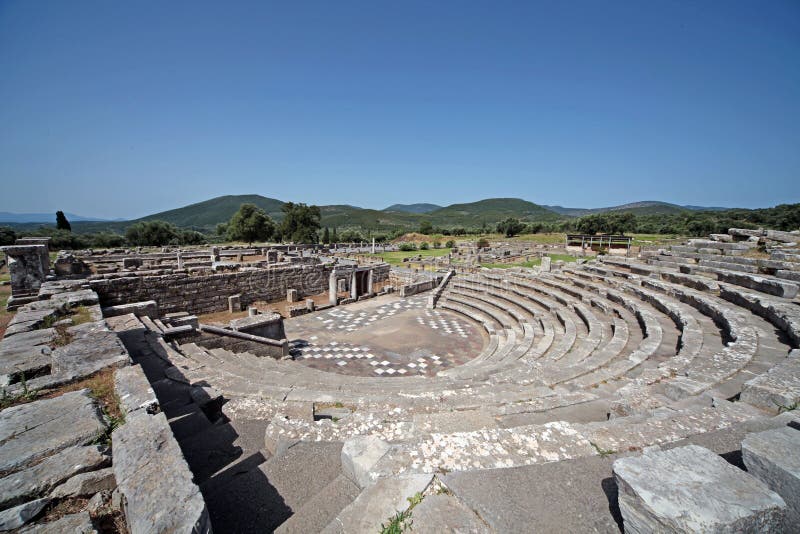 Panoramic View of the Ancient Messini Archaeological Site, South ...