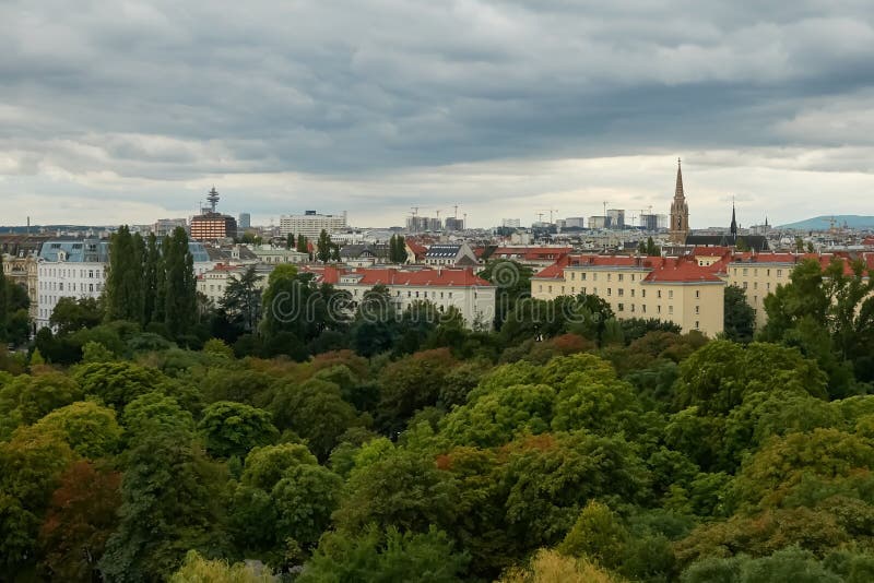 A Panoramic View of the Architecture of Vienna. the Combination of ...