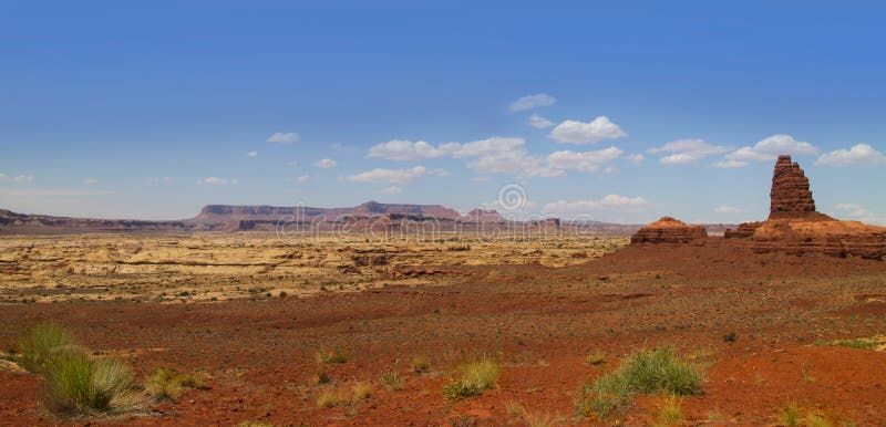 Panoramic View of Arizona Desert Stock Photo - Image of outdoors, blue ...