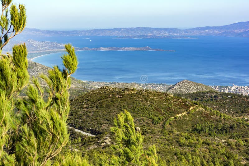 Panoramic View, As Seen from the Top of the Mountain Penteli Near ...