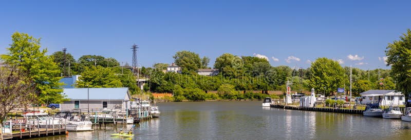 Panoramic View of Ashtabula Marina Along Ashtabula River Editorial ...