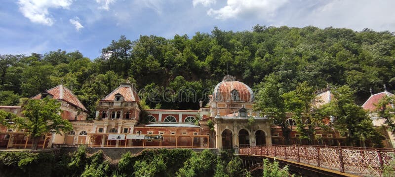 Panoramic View of Baile Herculane Spa Town in Romania Editorial ...