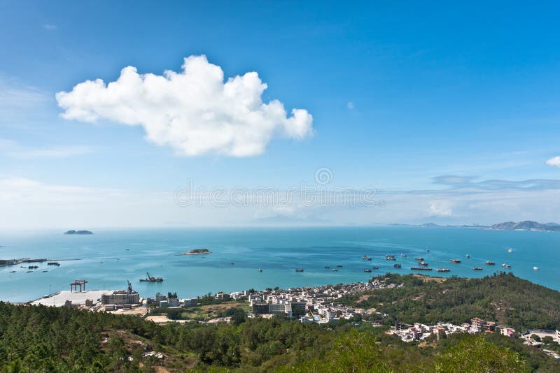 Panoramic View of Beach Bay Stock Photo - Image of park, nature: 20264776