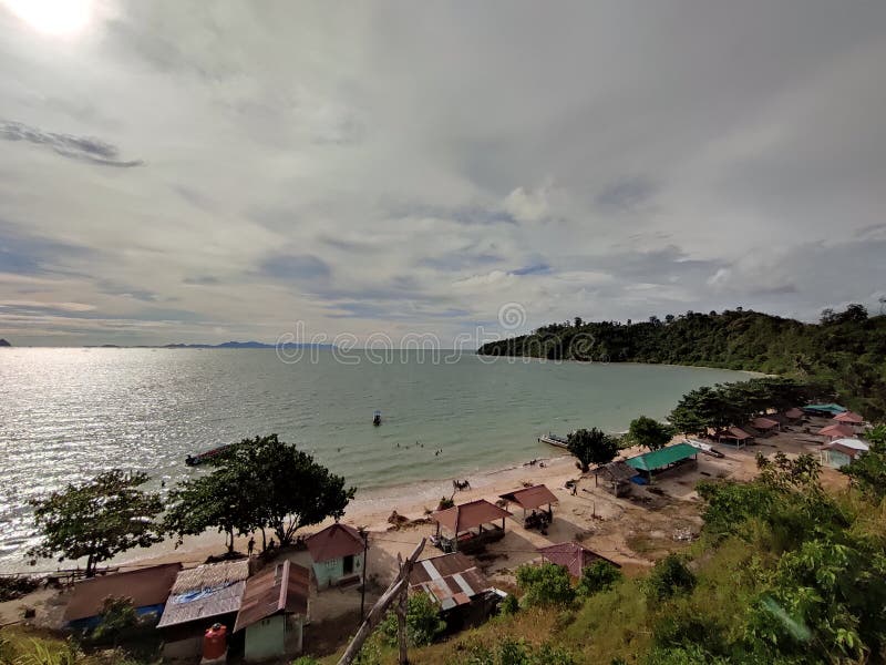 Panoramic View of the Beach from a Height Stock Photo - Image of shore ...