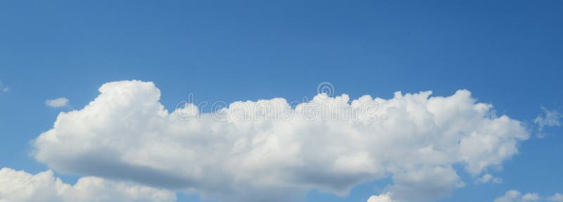 White Long Clouds in the Sky, Natural Blue Background Stock Photo ...