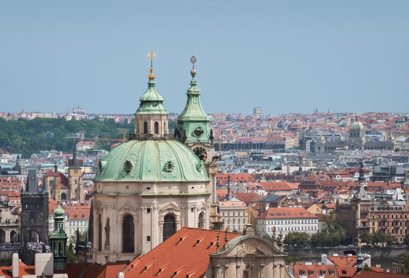 Panoramic view of Prague stock photo. Image of heritage - 184714226