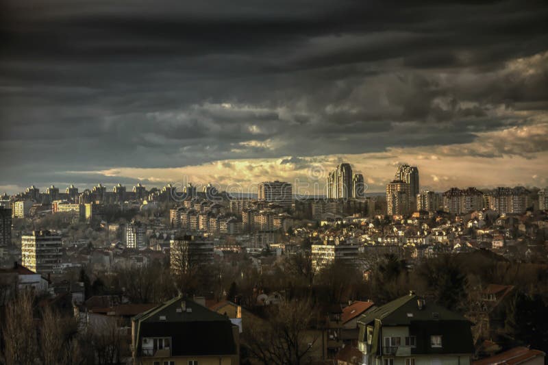 Panoramic View of Belgrade Rooftops Stock Photo - Image of destination ...