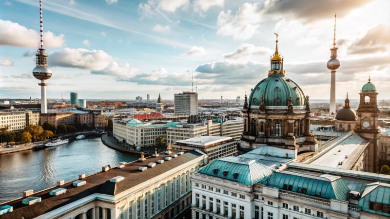 A Panoramic View of Berlin, Germany, Featuring the Iconic Berlin TV ...