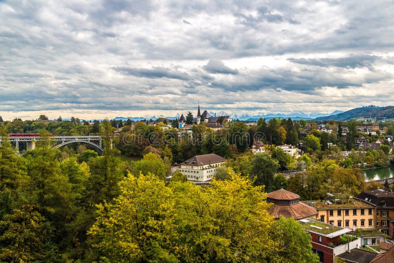 Panoramic view of Bern stock image. Image of stone, traditional - 186611279