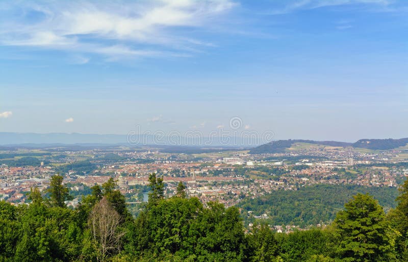 Panoramic view of Bern stock photo. Image of administration - 171475418
