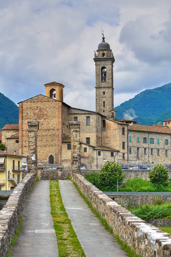 Panoramic View of Bobbio. Emilia-Romagna. Italy. Stock Photo - Image of ...