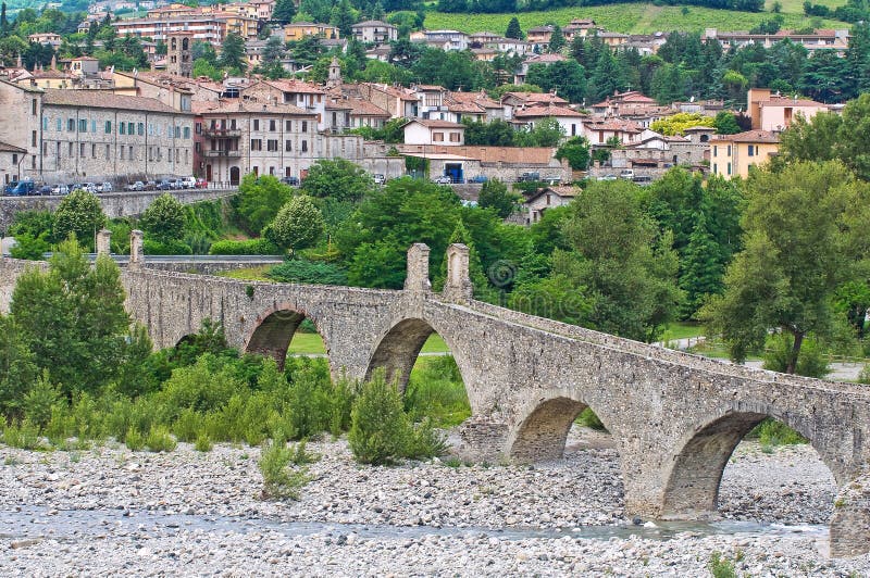 Panoramic View of Bobbio. Emilia-Romagna. Italy. Stock Image - Image of ...