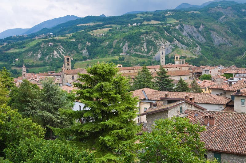 Panoramic View of Bobbio. Emilia-Romagna. Italy. Stock Image - Image of ...