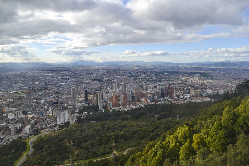 Panoramic View of Bogota City Stock Image - Image of town, south: 74401391