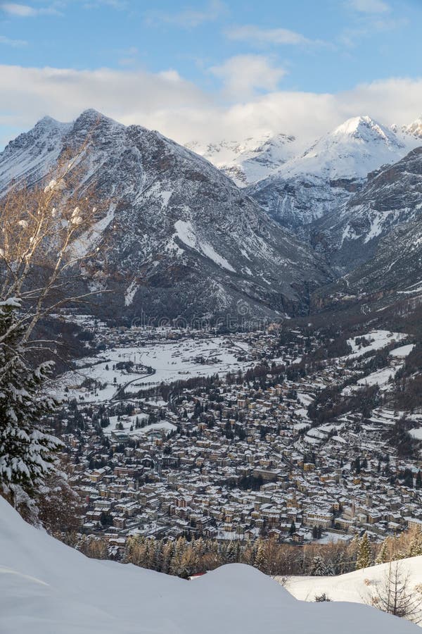Panoramic View of Bormio, Italy Stock Image - Image of nature, road ...