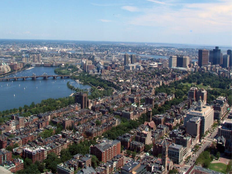 Panoramic View of Boston USA Stock Photo - Image of prudential, view ...