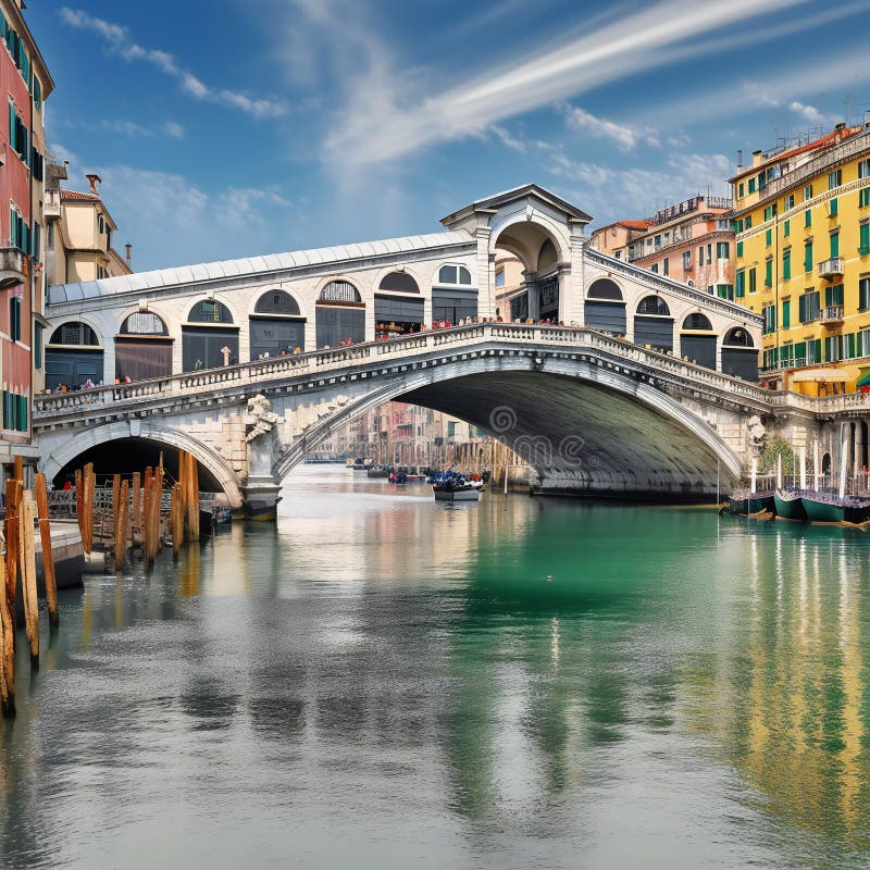Panoramic View of the Bridge and Canal, Arts & Architecture, Historic ...